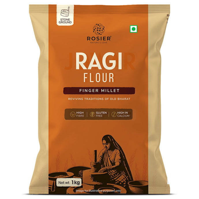 Rosier Foods Ragi Atta 1kg – Finger Millet Flour – High Calcium & Fiber ...